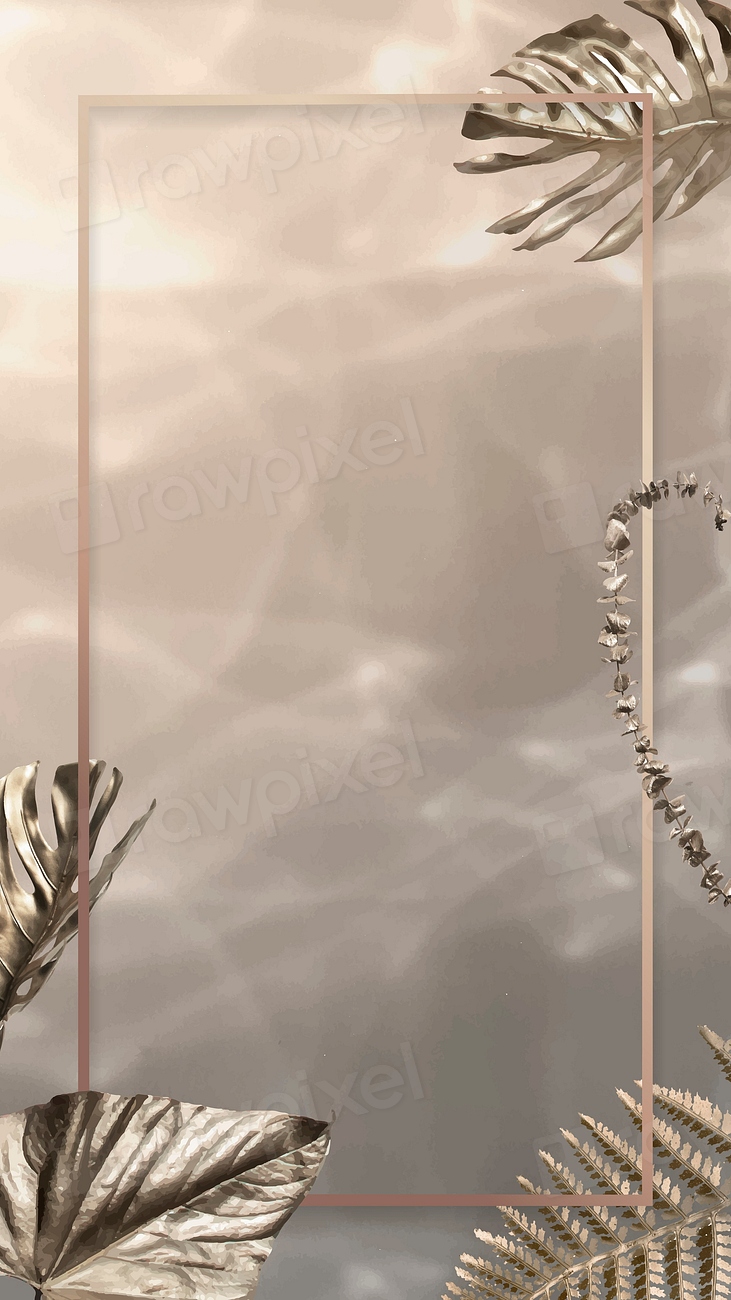 Rectangle frame golden leaves background | Premium Vector - rawpixel