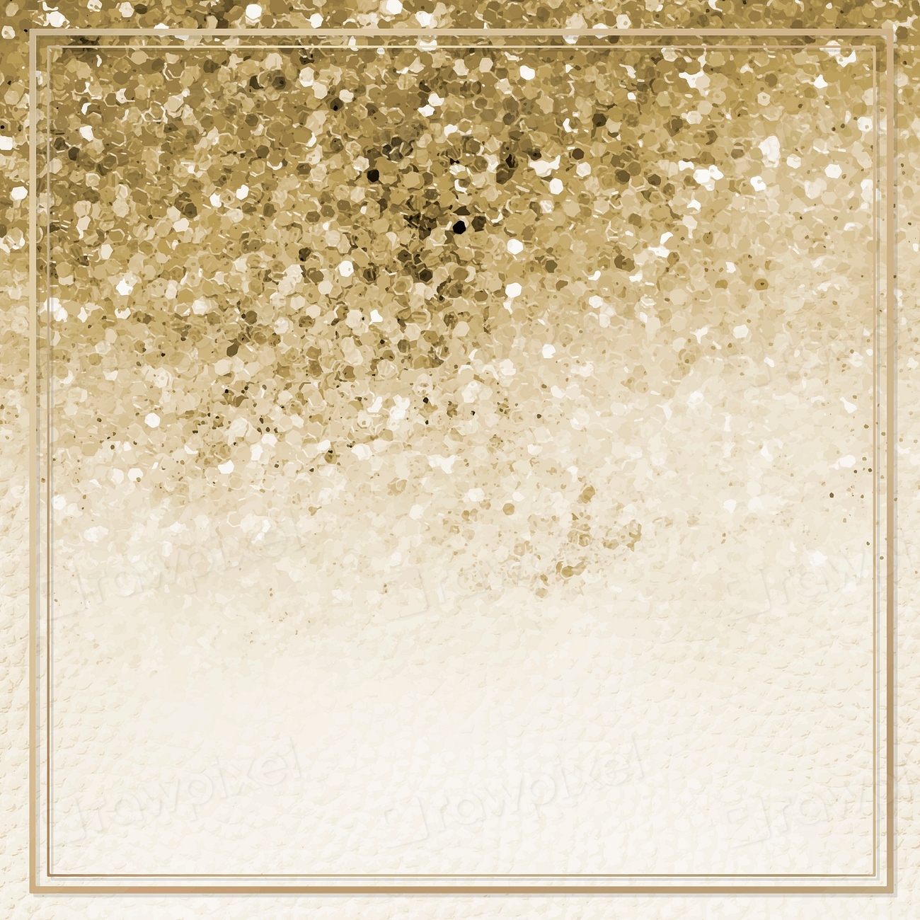 Gold glittery square frame vector | Premium Vector - rawpixel