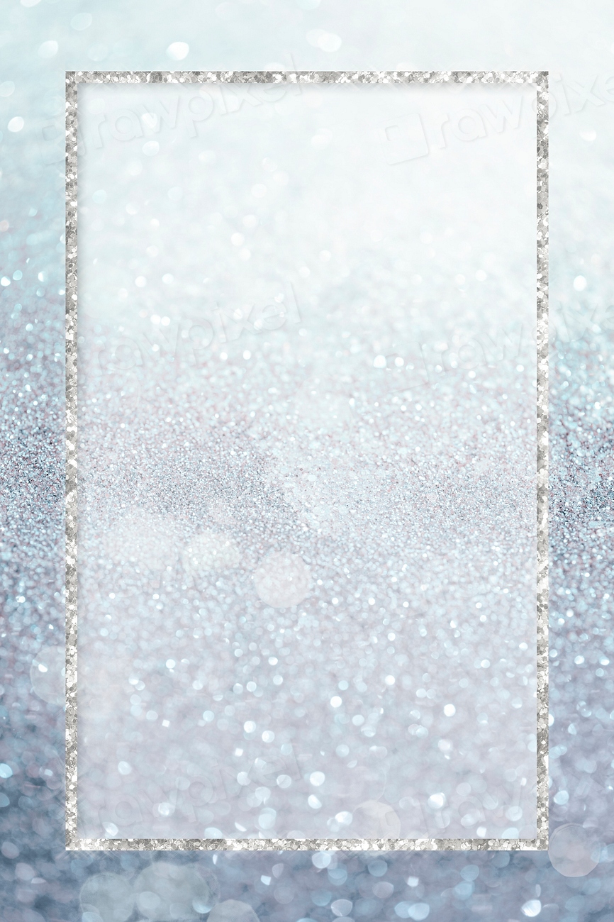 Glittery silver rectangle frame mockup | PSD - rawpixel