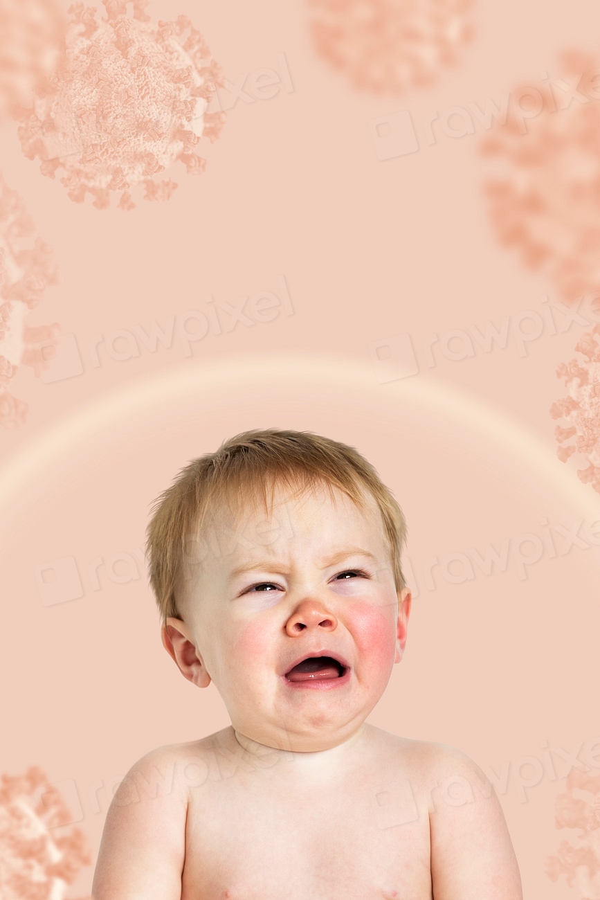 Crying baby pink coronavirus contaminated | Free Photo - rawpixel