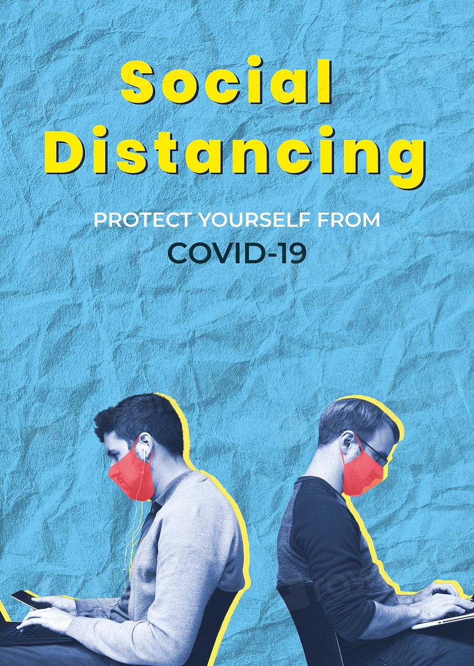 Social distancing protect yourself and | Free Vector Template - rawpixel
