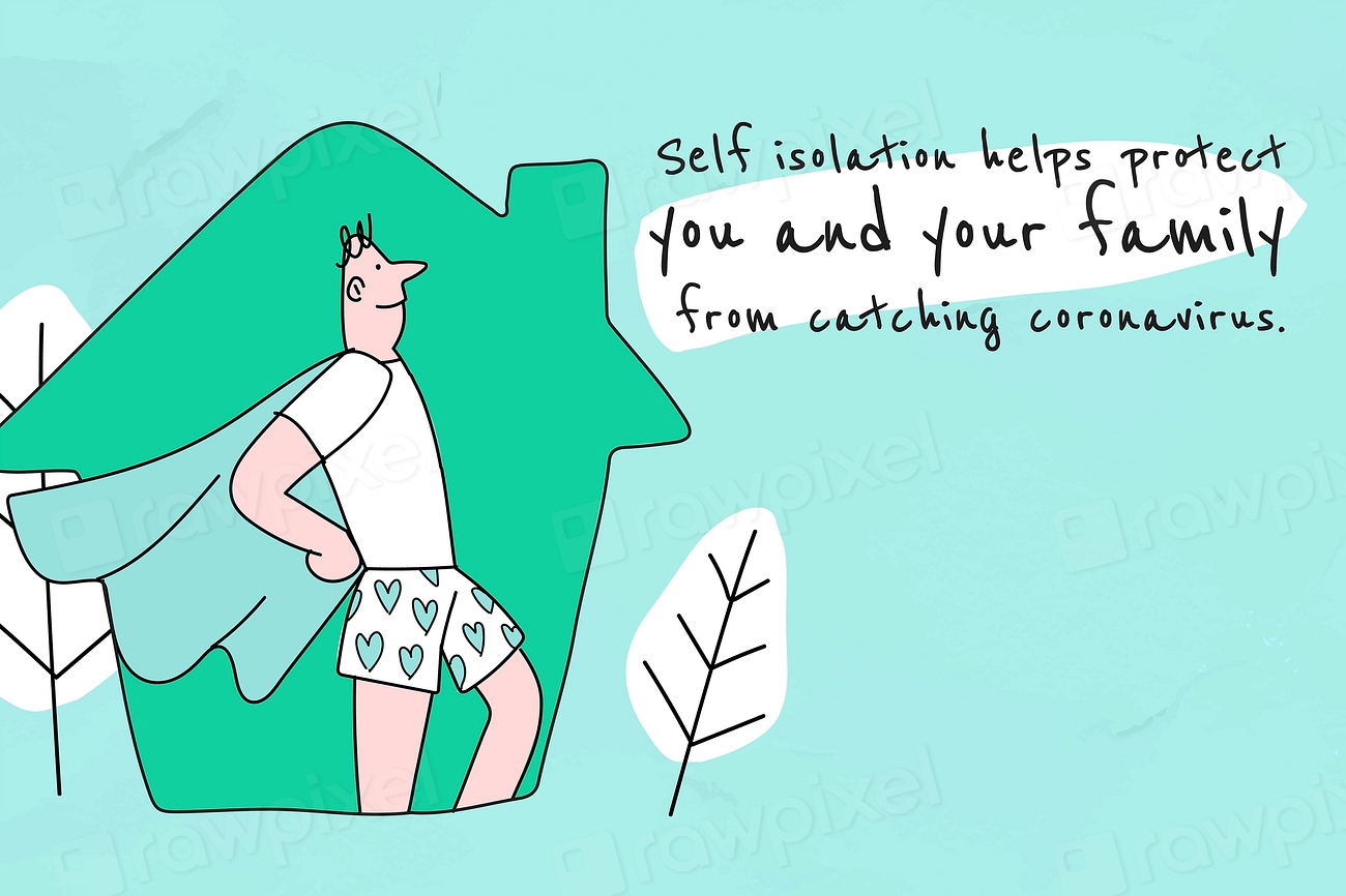 Stay in self isolation to protect | Free Vector - rawpixel