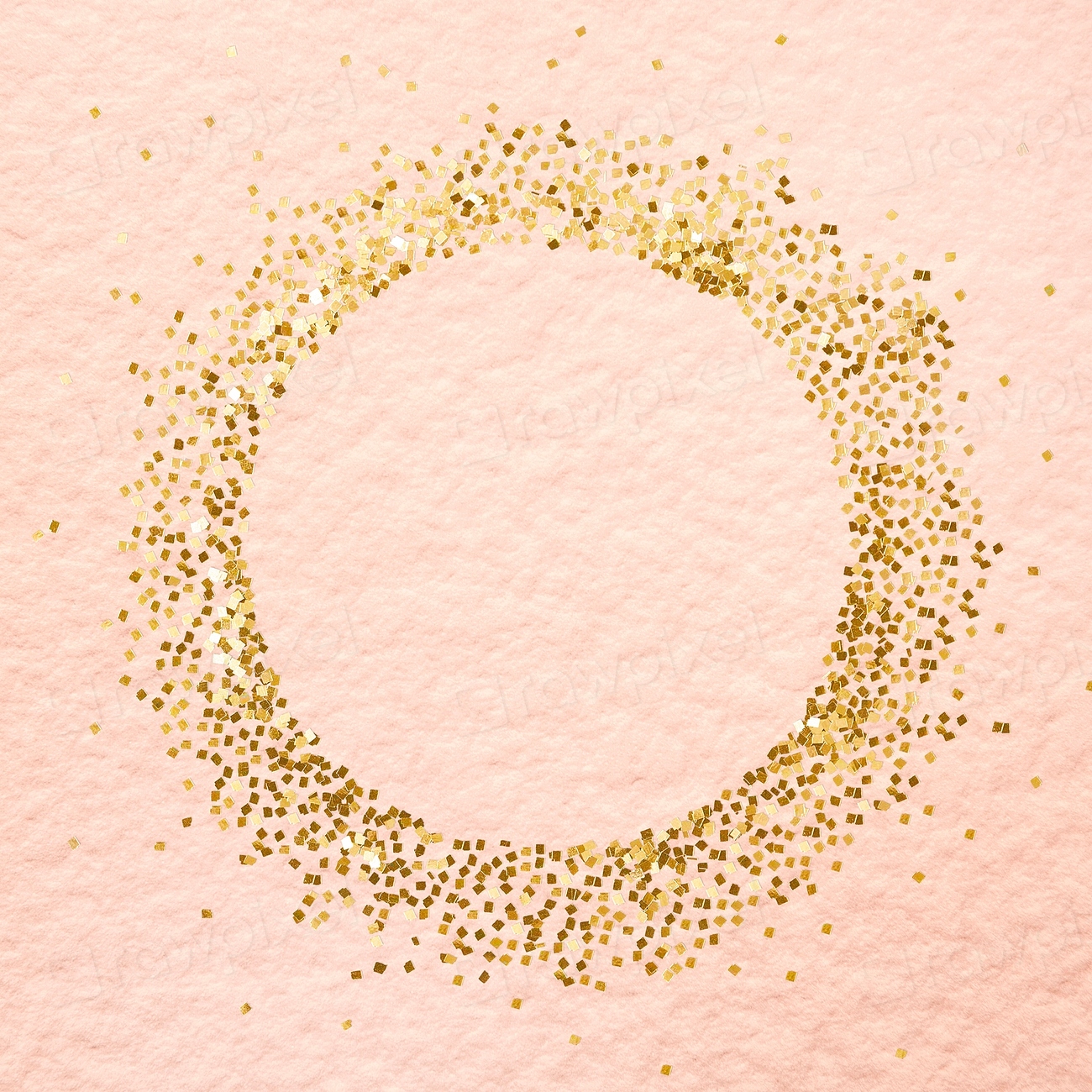 Glittery round frame on an | Free PSD - rawpixel