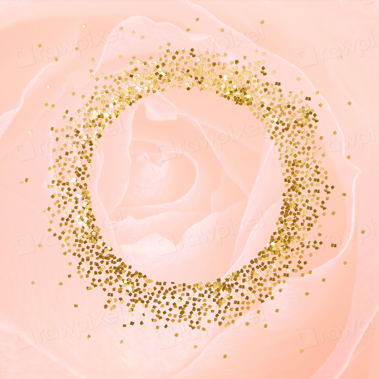 Glittery round frame old rose | Premium PSD - rawpixel