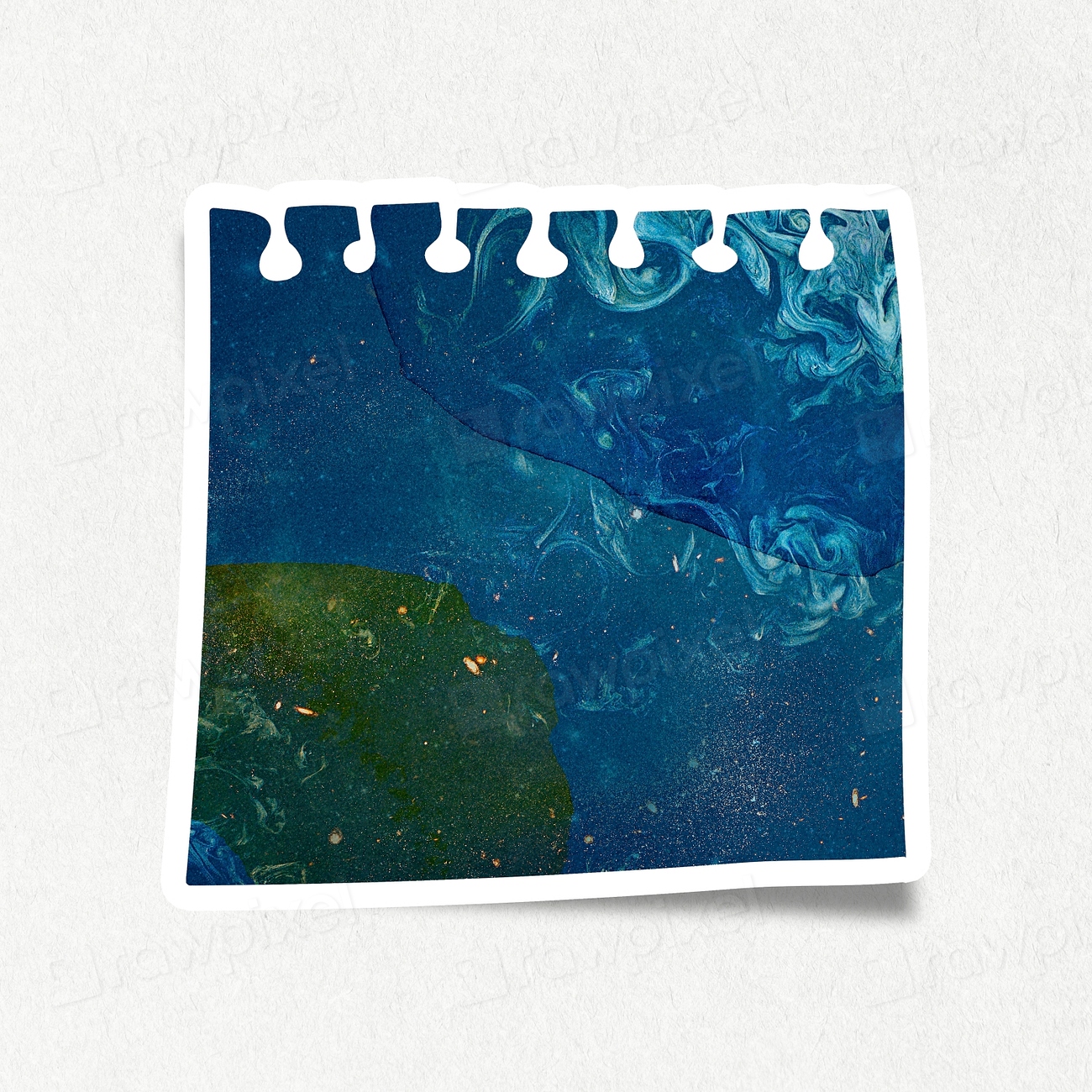 Blue paint textured paper note | Premium PSD - rawpixel