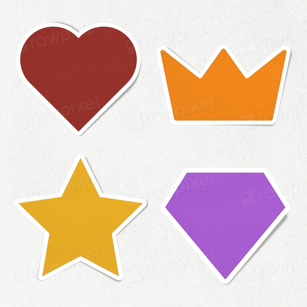 Colorful paper craft shapes design | Premium PSD - rawpixel