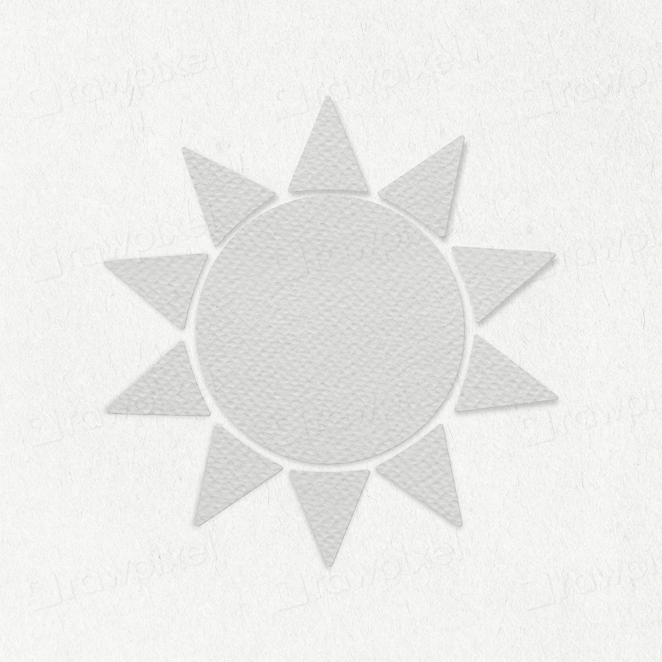 Gray textured paper sun sticker | Premium PSD - rawpixel