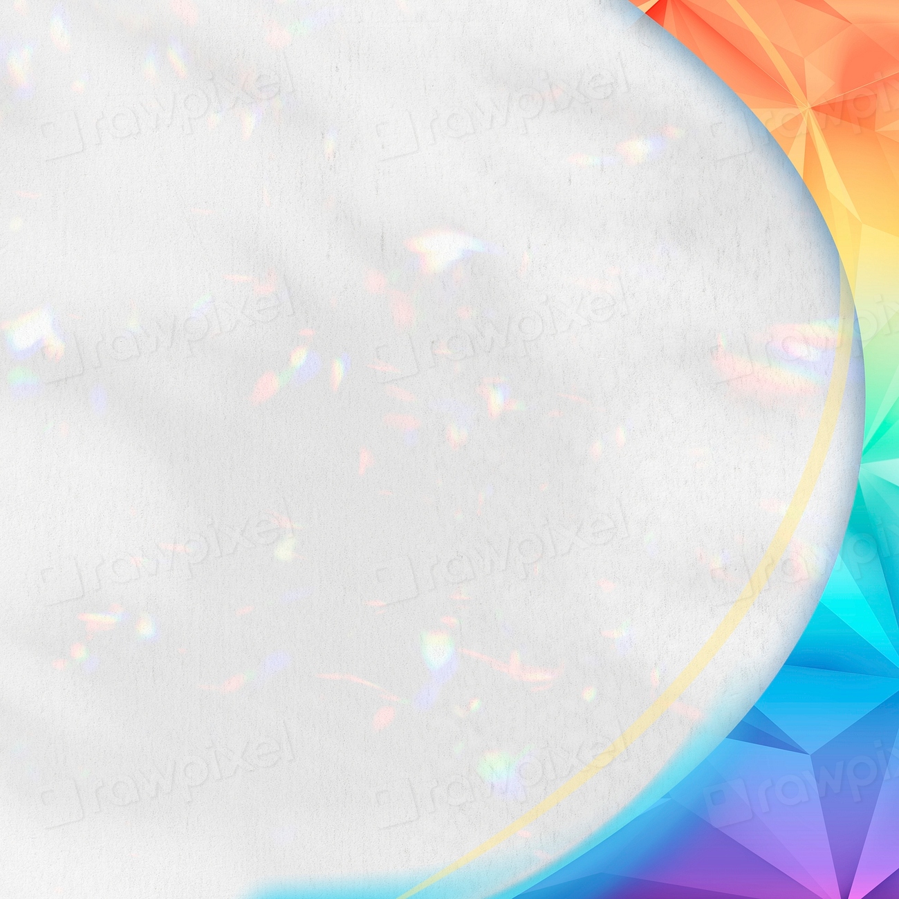 Rainbow gradient curve frame template | Free PSD - rawpixel