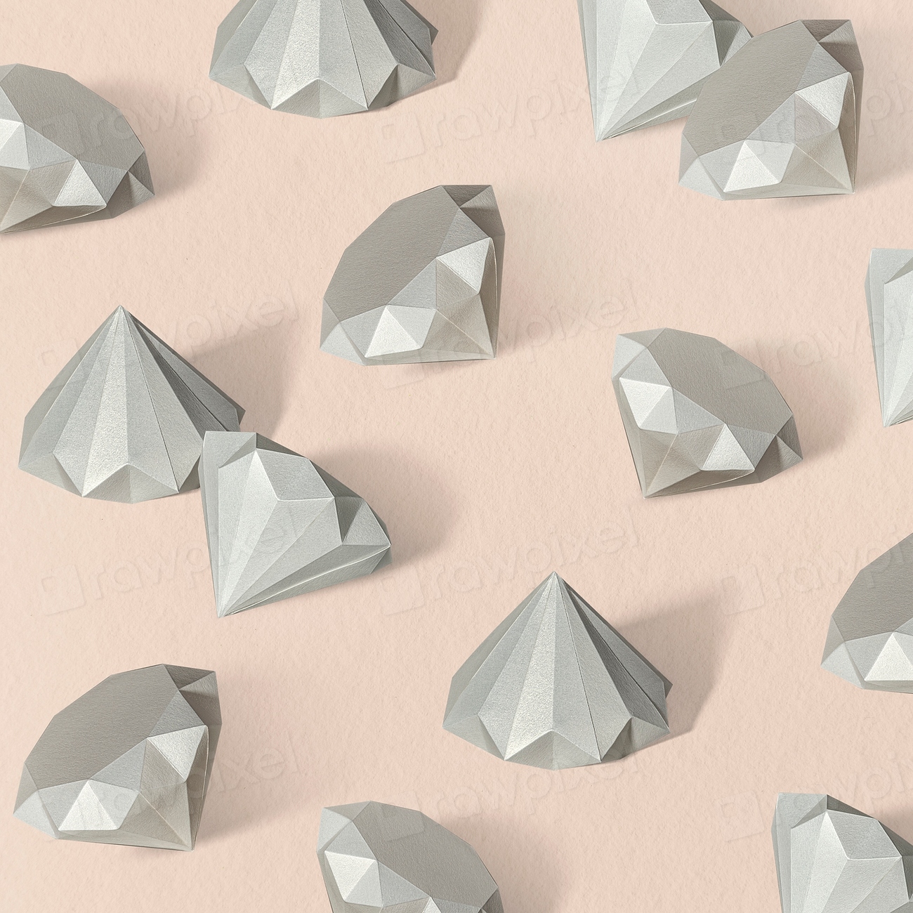 Gray paper craft diamond patterned | Premium PSD - rawpixel