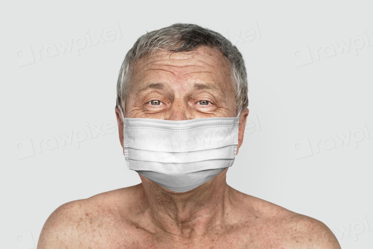 Old man wearing face mask | Premium PSD - rawpixel
