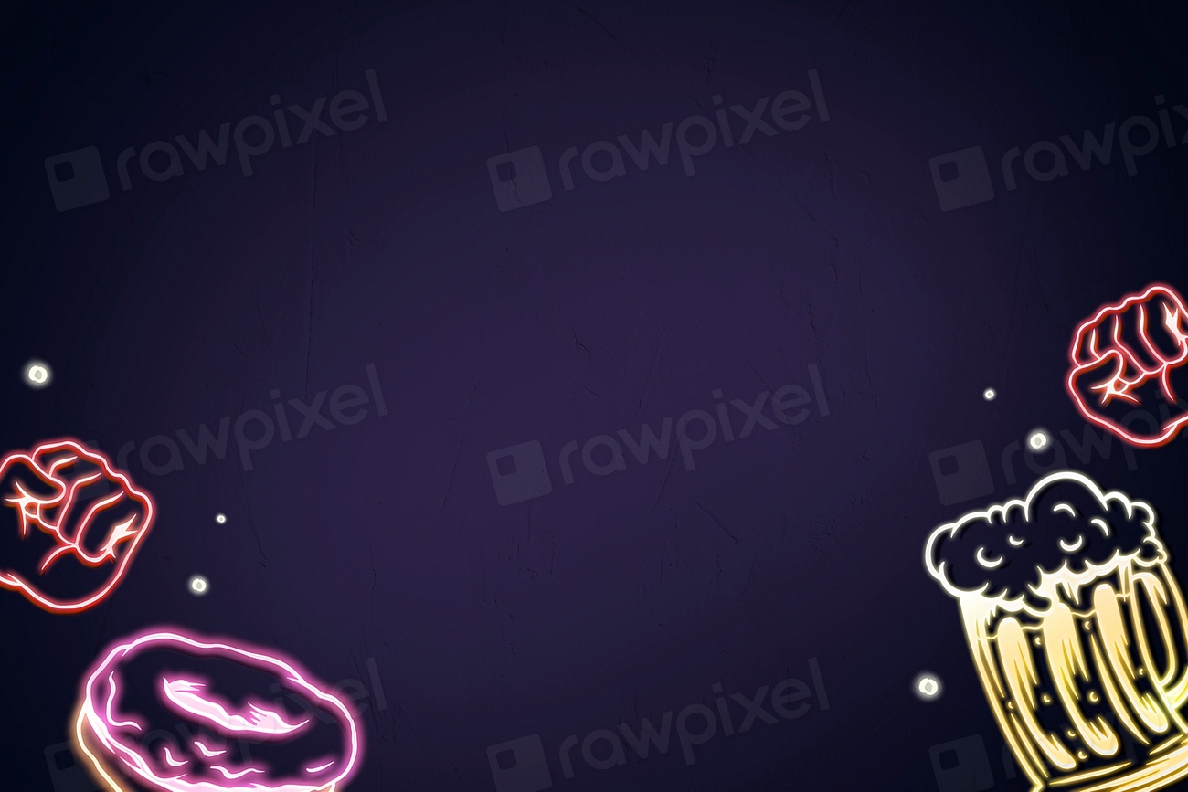 Cute neon frame design resource | Premium PSD - rawpixel