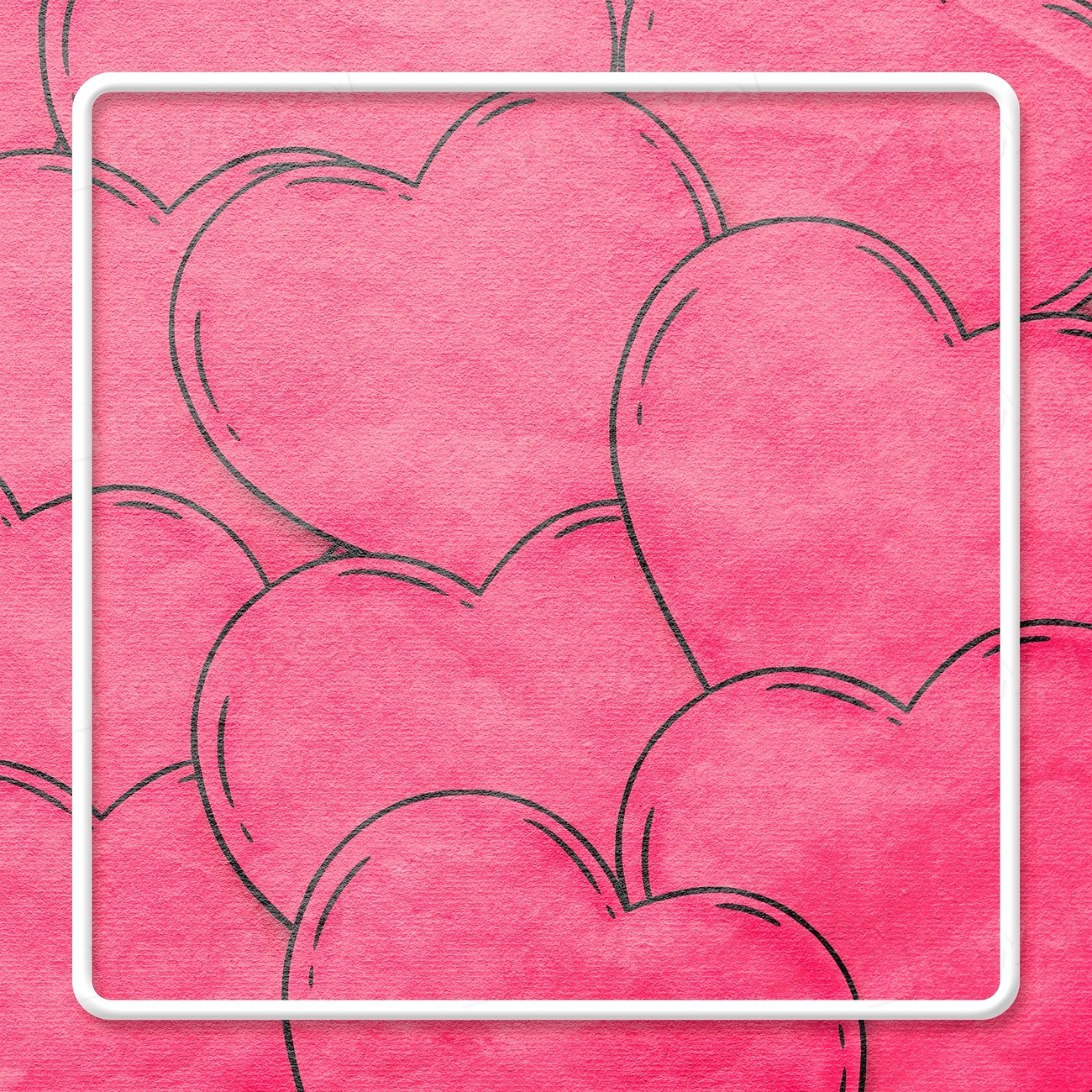 Heart square frame design resource | Premium PSD - rawpixel