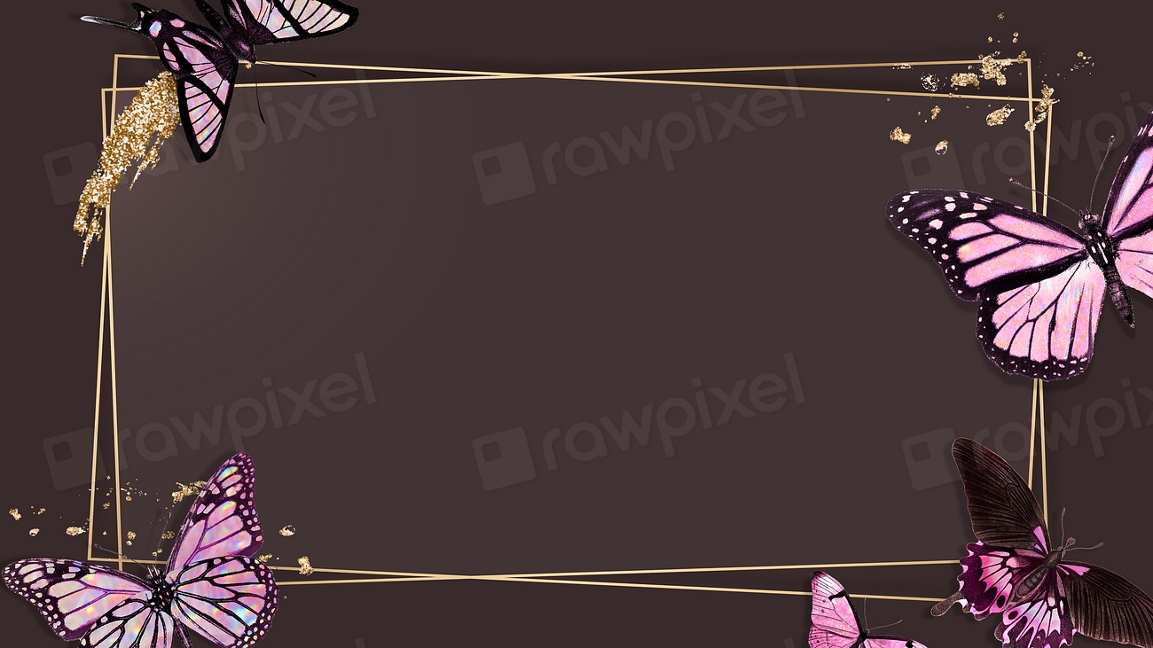 Rectangle pink butterfly frame design | Premium PSD - rawpixel