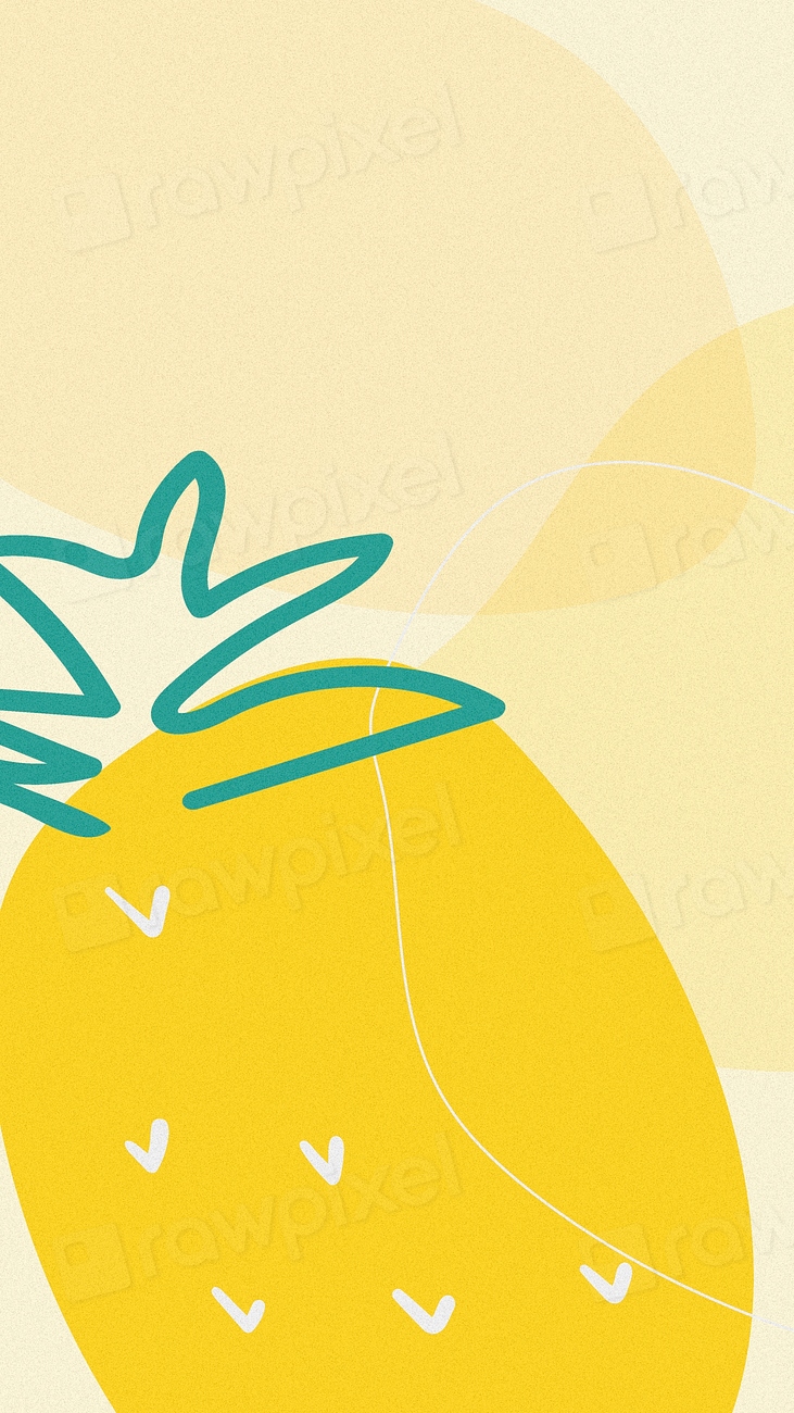 Summer pineapple iPhone wallpaper, cute | Free Photo - rawpixel