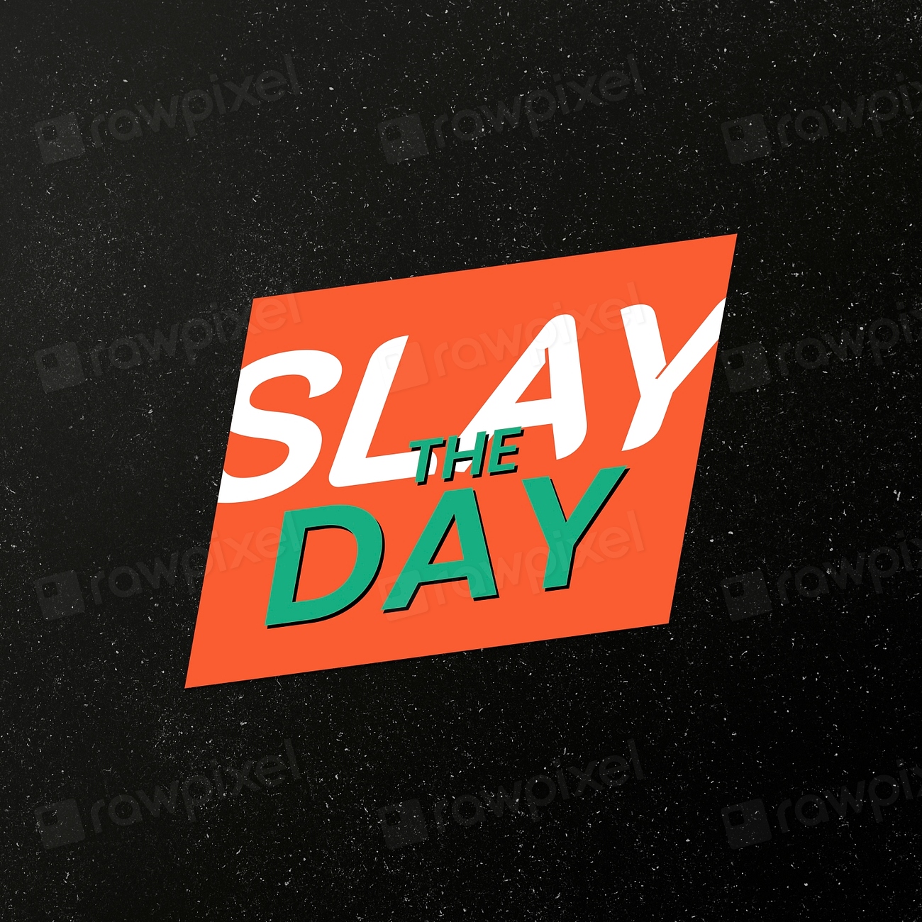 Slay day psd word colorful | Premium PSD - rawpixel