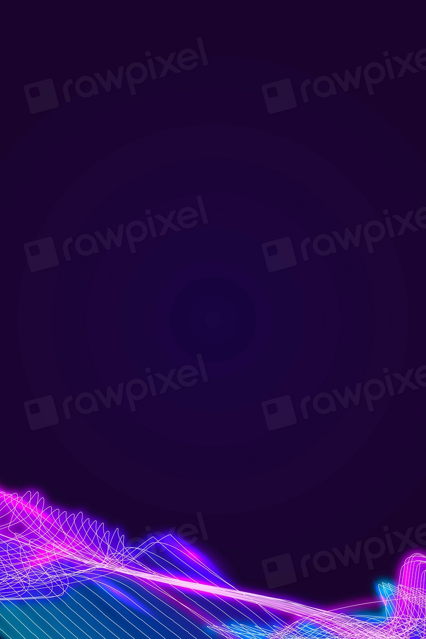 Neon synthwave border on a dark | Free Vector - rawpixel