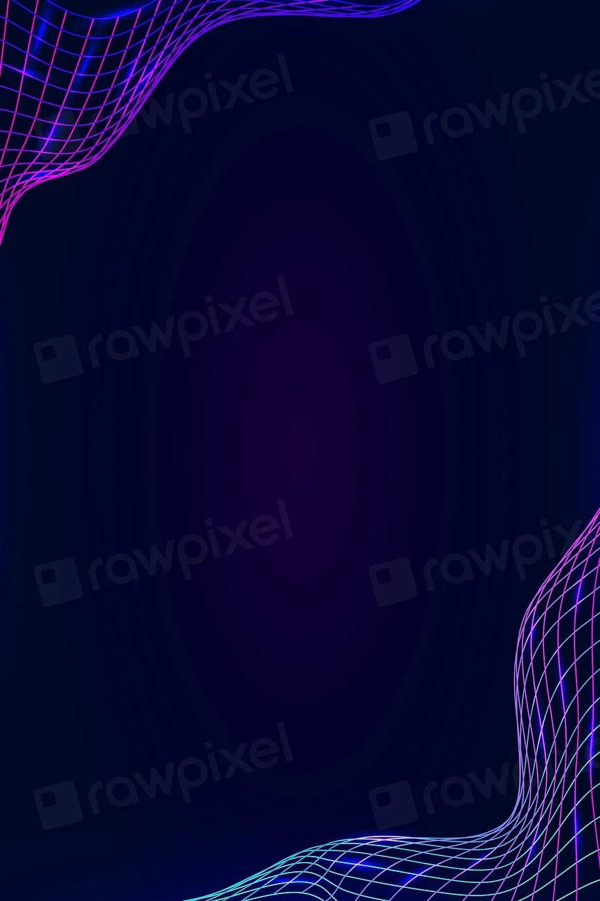 Neon synthwave border dark purple | Premium Vector - rawpixel