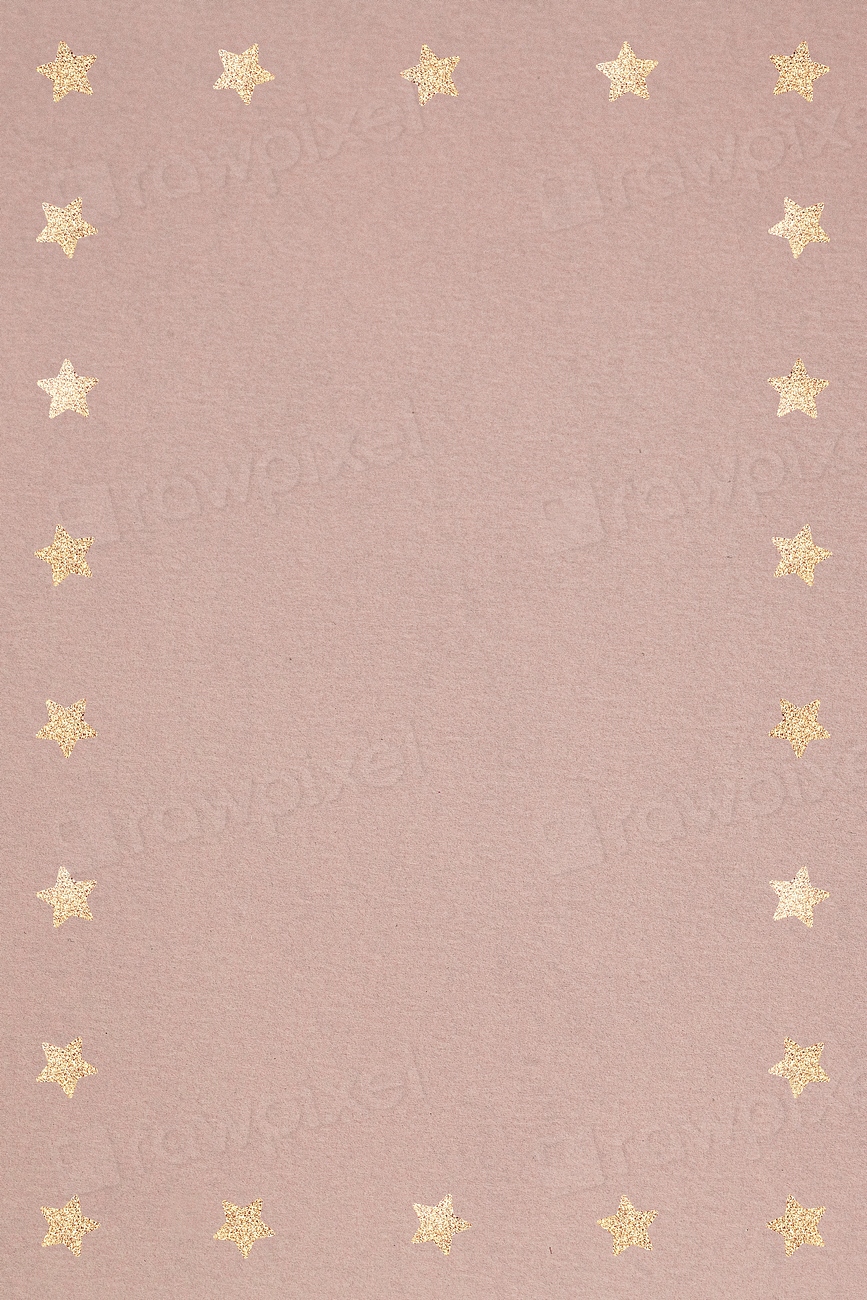 Gold star patterned frame brown | Free Photo - rawpixel