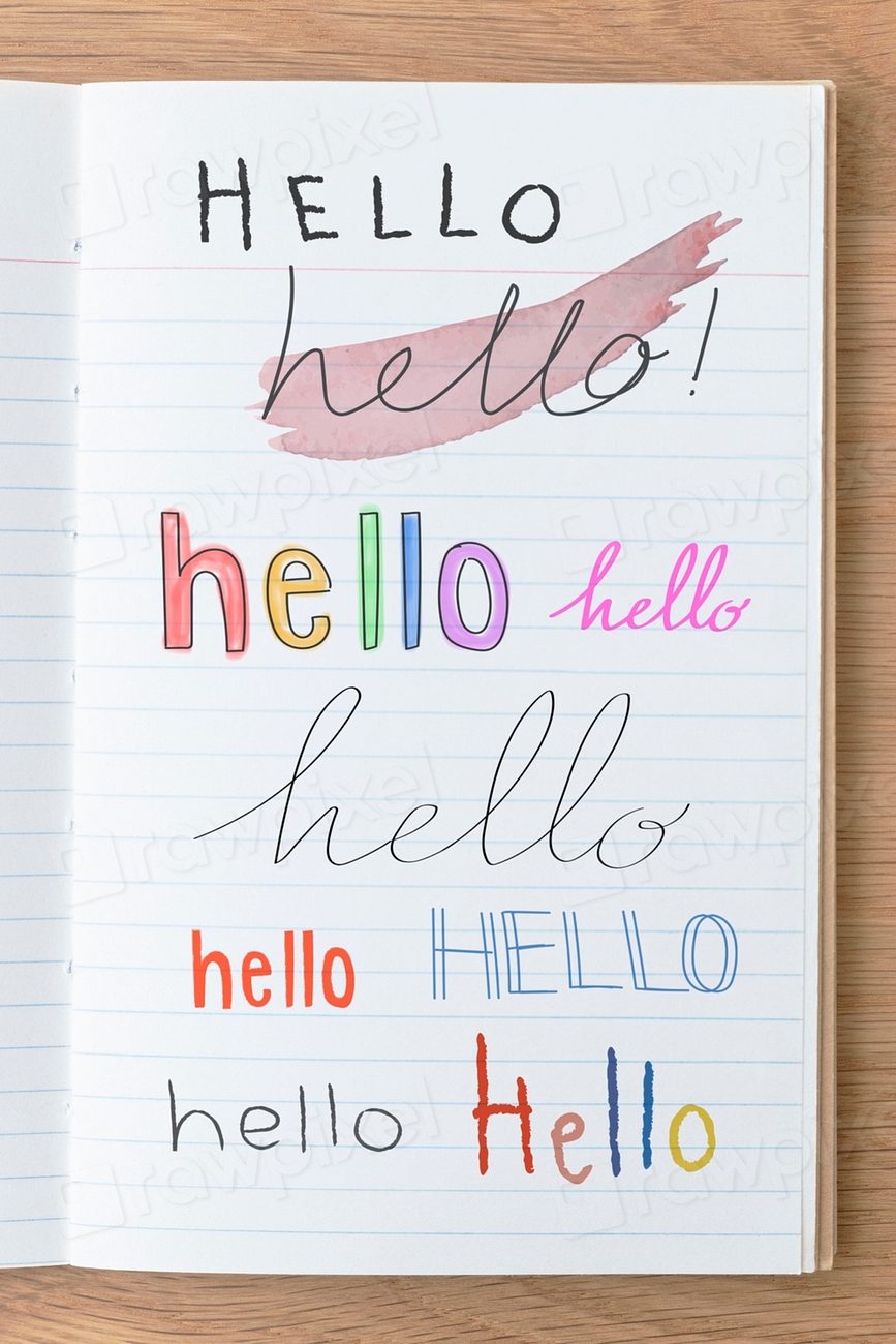 Word doodles notebook page mockup | Premium PSD Mockup - rawpixel