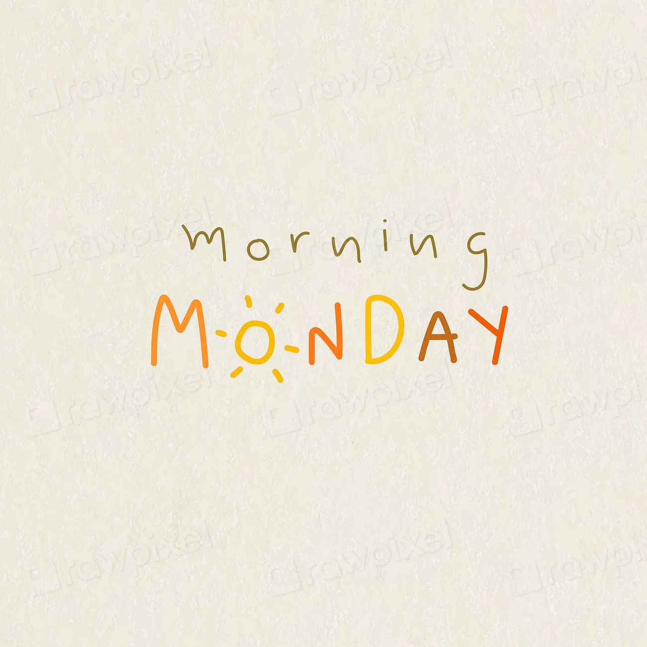 Morning Monday weekday typography vector | Premium Vector - rawpixel