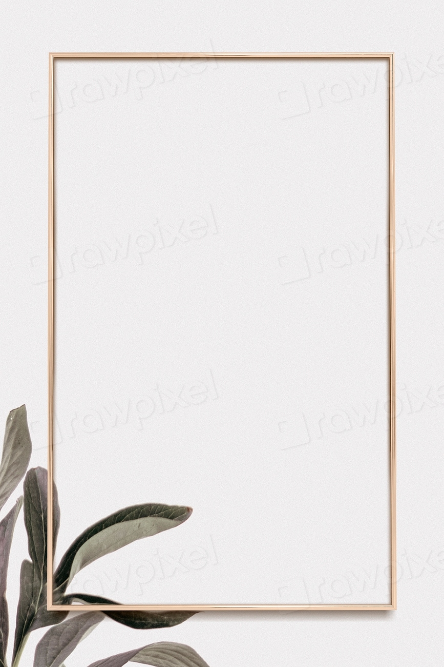 Houndstongue leaves rectangular psd frame | Premium PSD - rawpixel