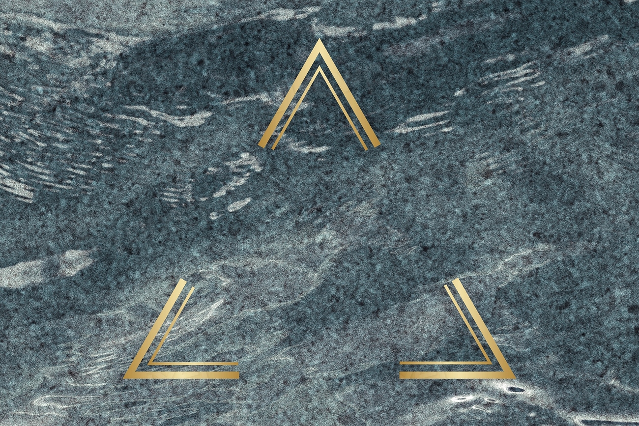 Golden framed triangle marble texture | Premium Photo - rawpixel