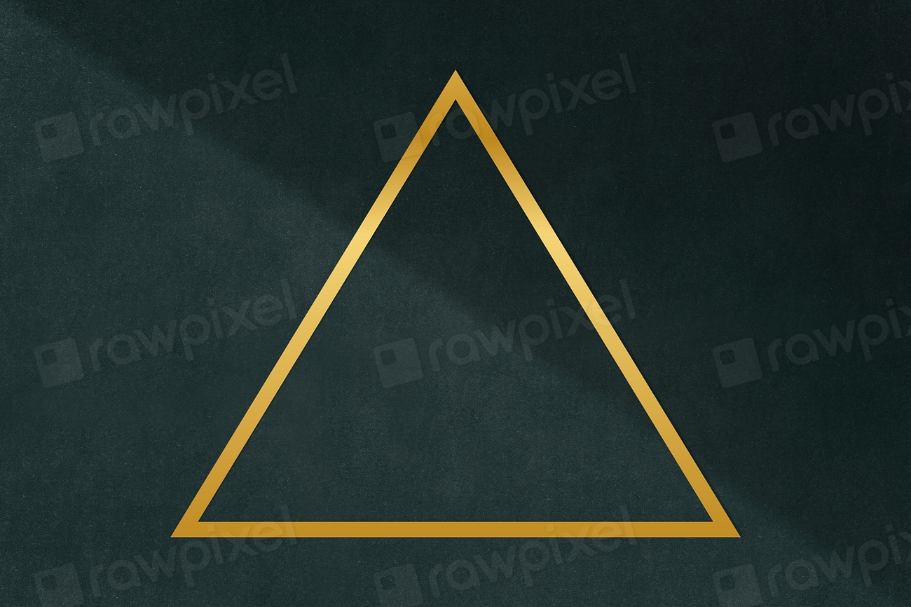 Gold triangle frame on a dark | Premium Photo - rawpixel