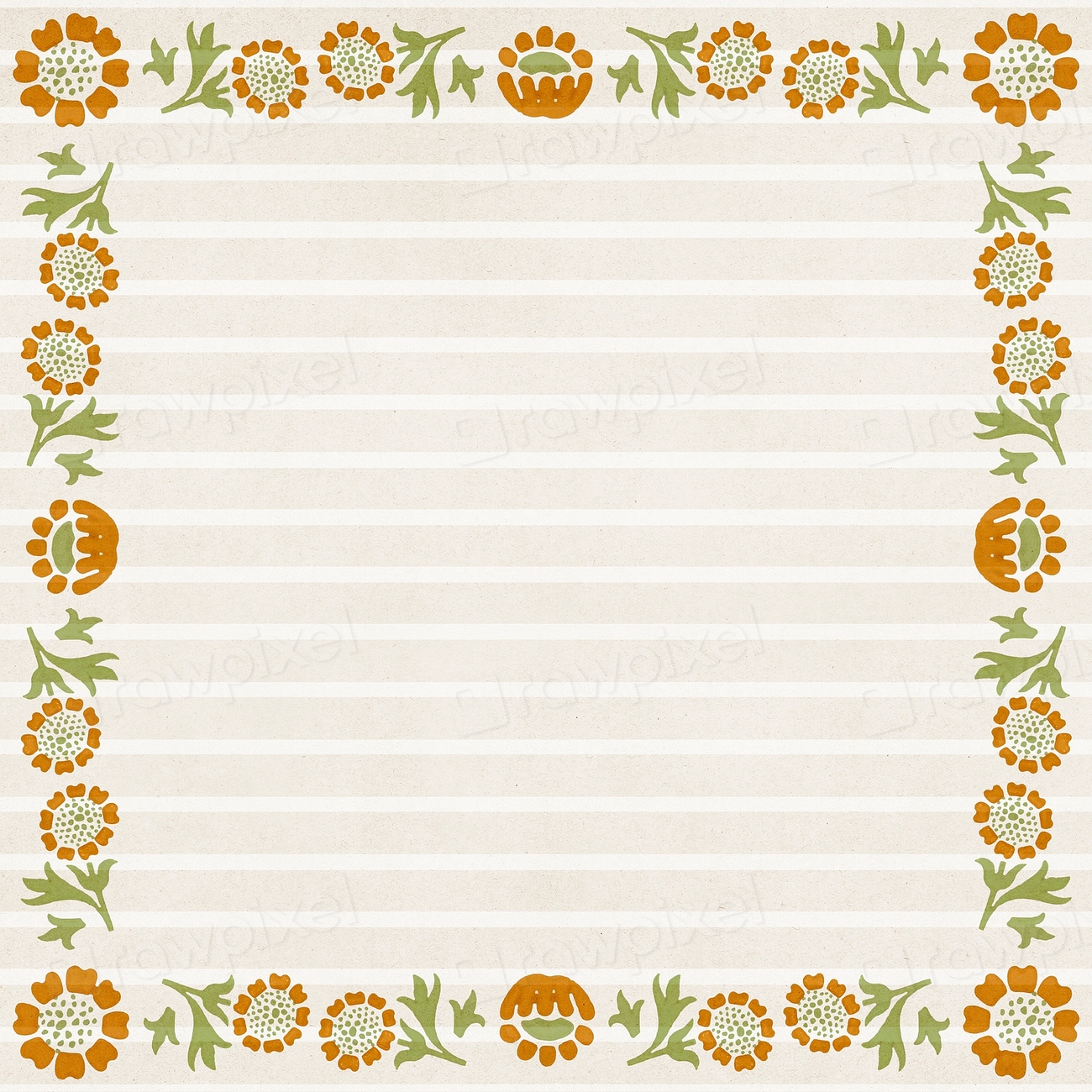 Decorative vintage nature frame border | Free PSD - rawpixel