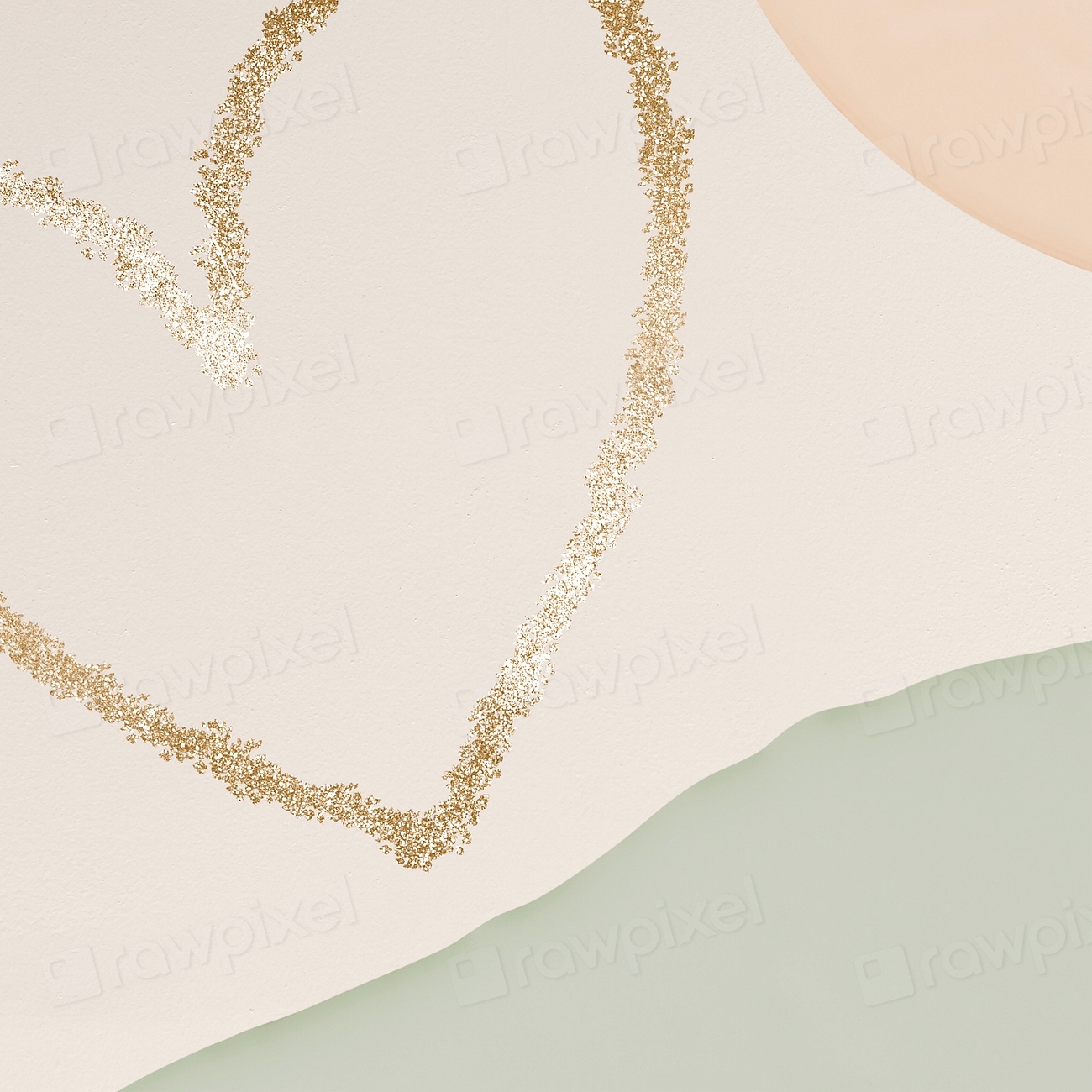 Gold heart frame psd neutral | Premium PSD - rawpixel