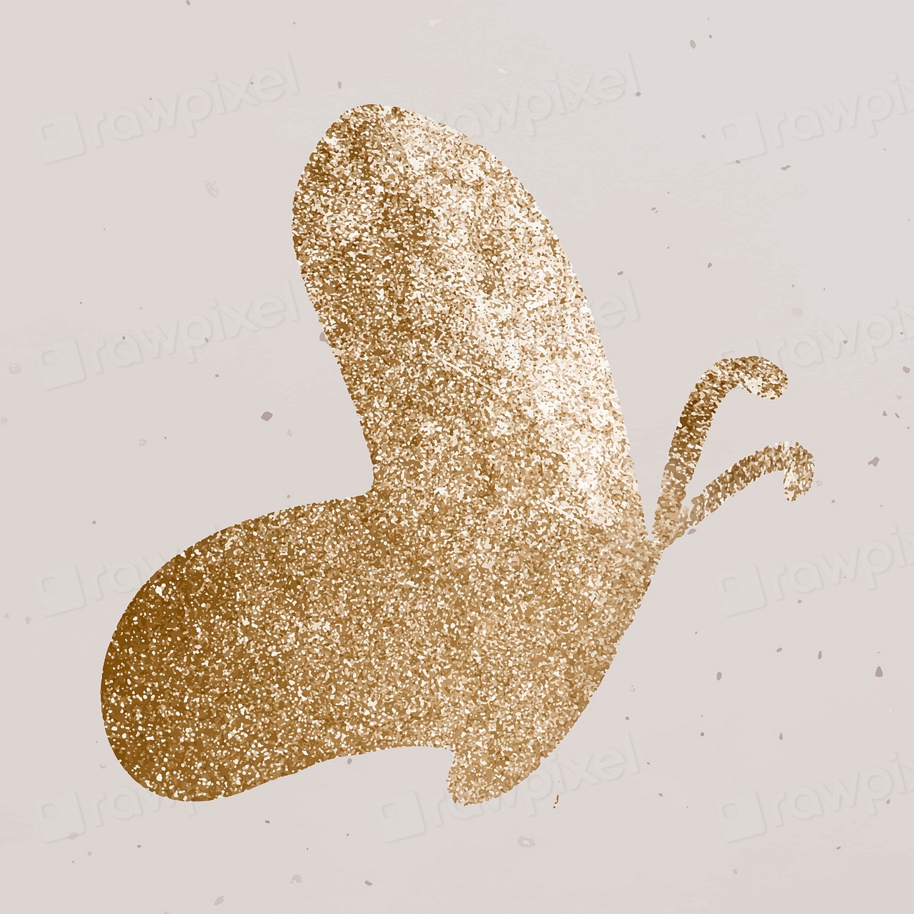 Sparkly gold butterfly icon vector | Premium Vector - rawpixel