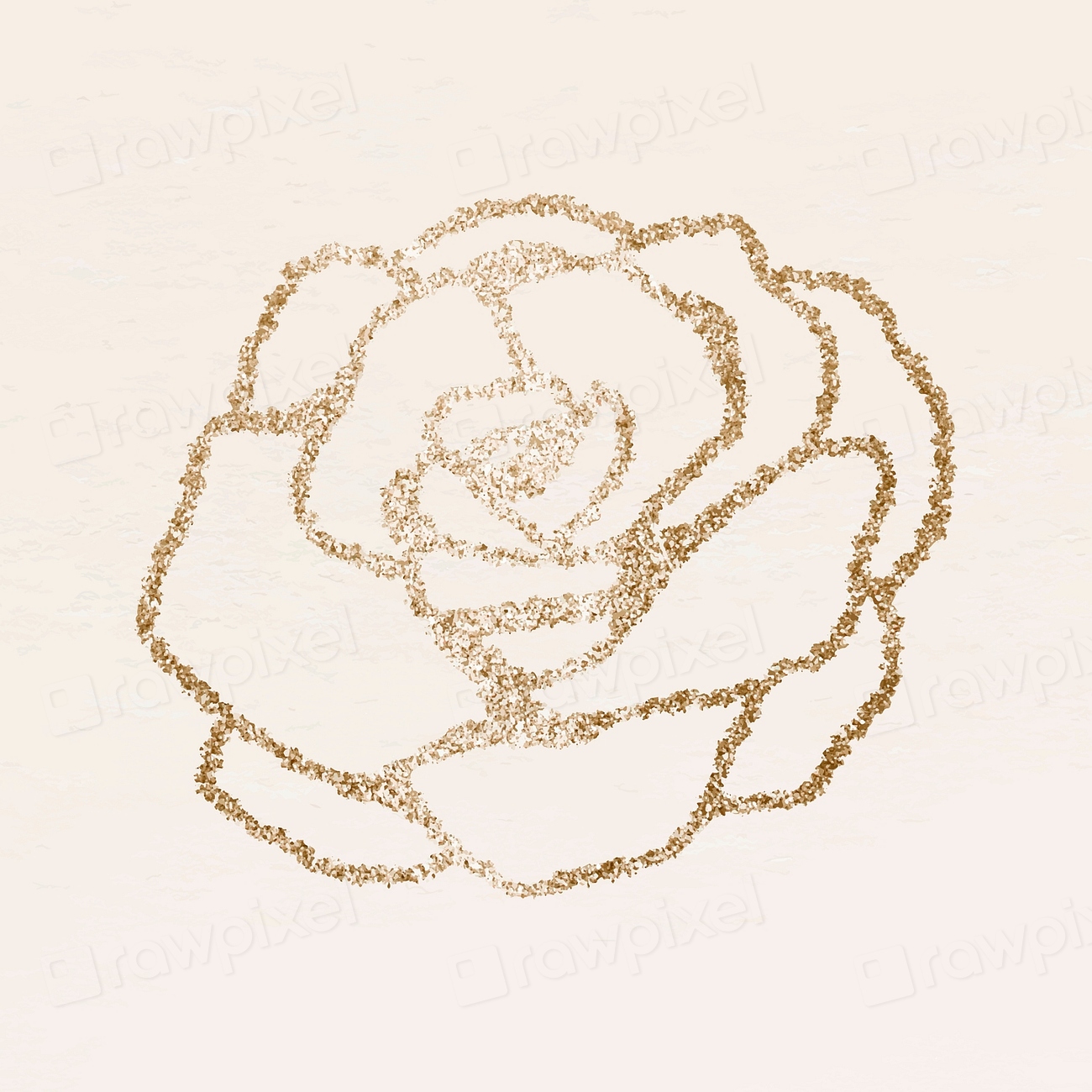 Shimmery gold rose vector icon | Premium Vector - rawpixel