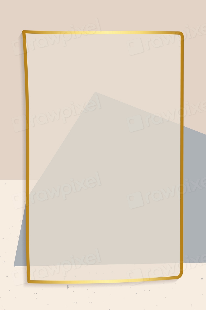 Gold rectangle frame background vector | Premium Vector - rawpixel