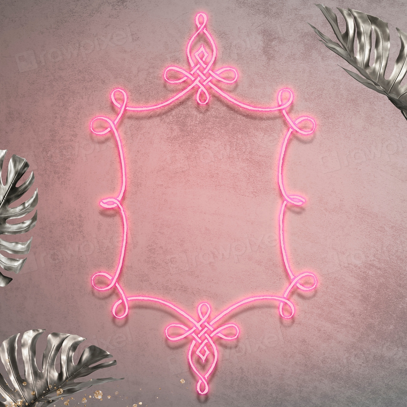 Pink filigree frame border psd | Premium PSD - rawpixel