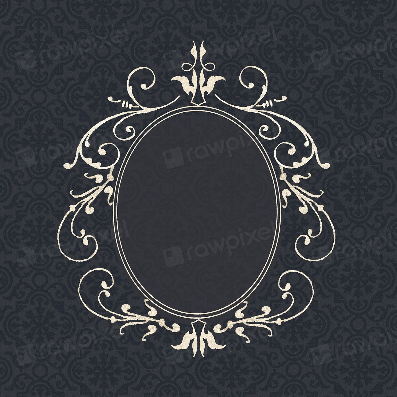 Round filigree frame border psd | Premium PSD - rawpixel