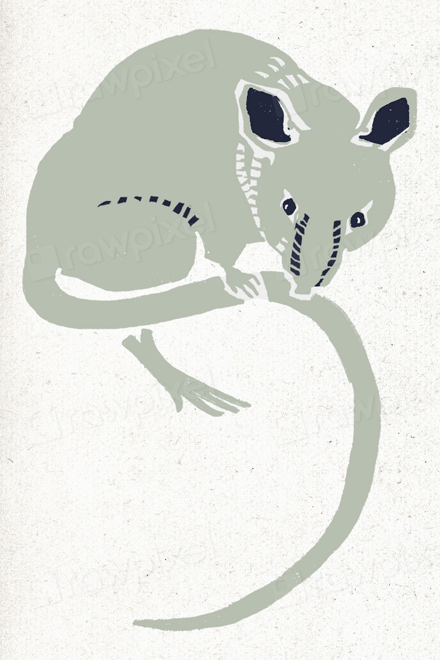 Rat vintage animal linocut drawing | Premium Photo Illustration - rawpixel