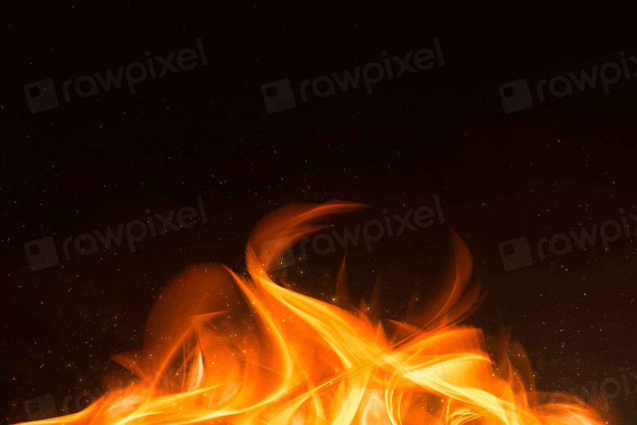 Retro orange fire flame vector | Premium Vector - rawpixel