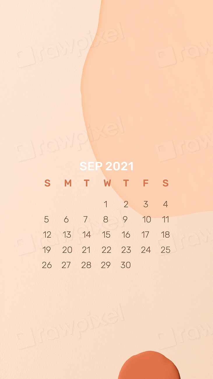 Calendar 2021 September phone wallpaper | Free Photo - rawpixel