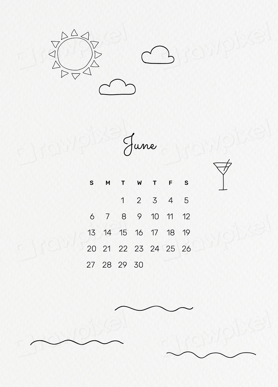 June 2021 printable template vector | Premium Vector - rawpixel