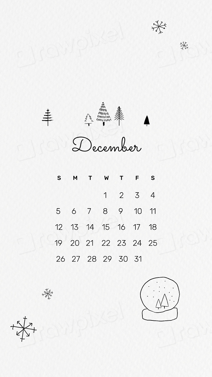 2021 December printable month cute | Premium Photo - rawpixel