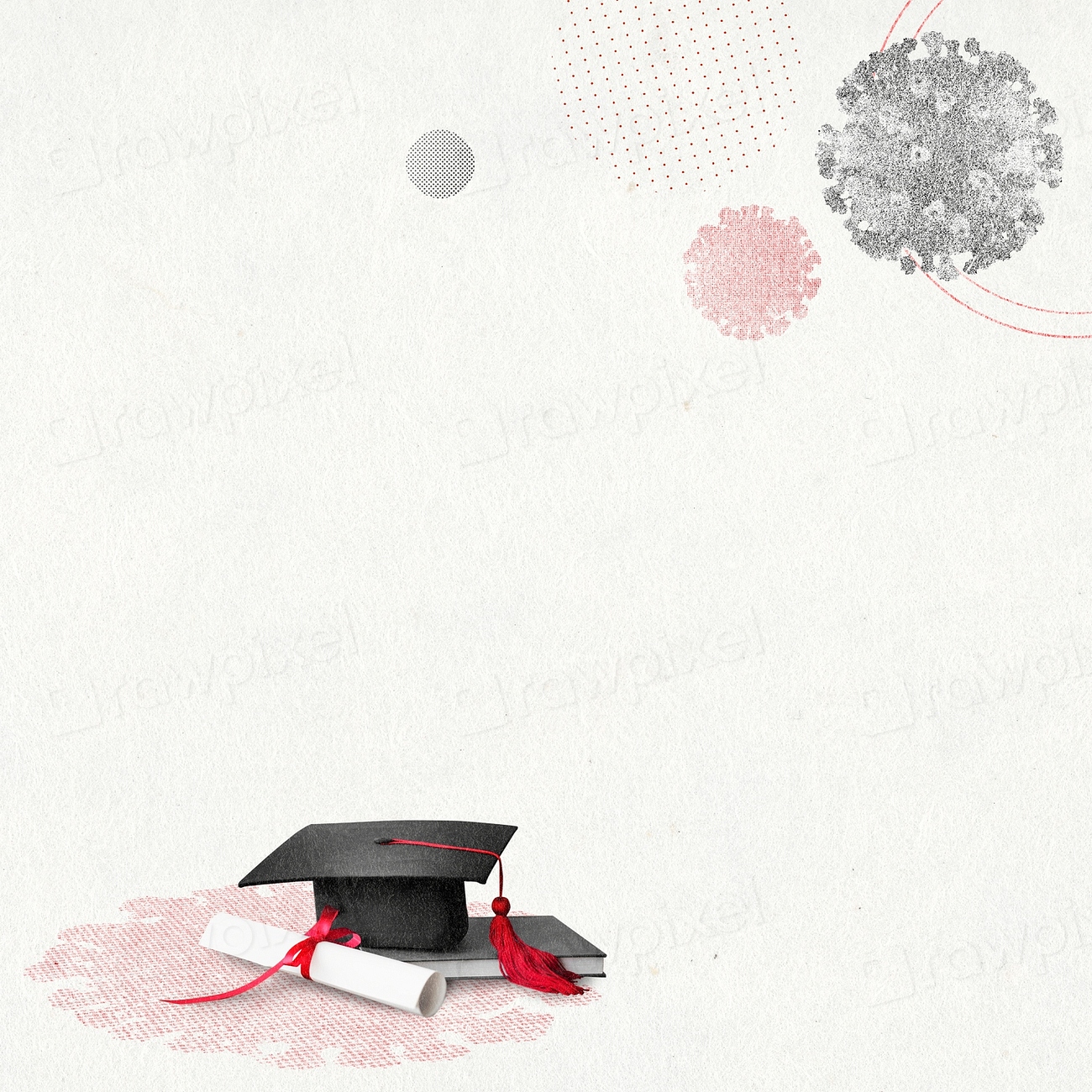 Graduation covid-19 background psd blank | Premium PSD - rawpixel
