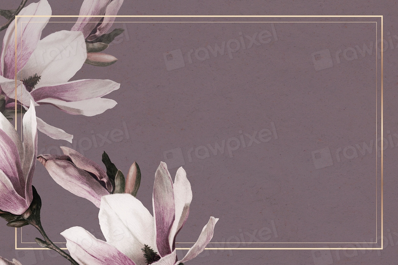 Gold frame psd magnolia border | Premium PSD - rawpixel