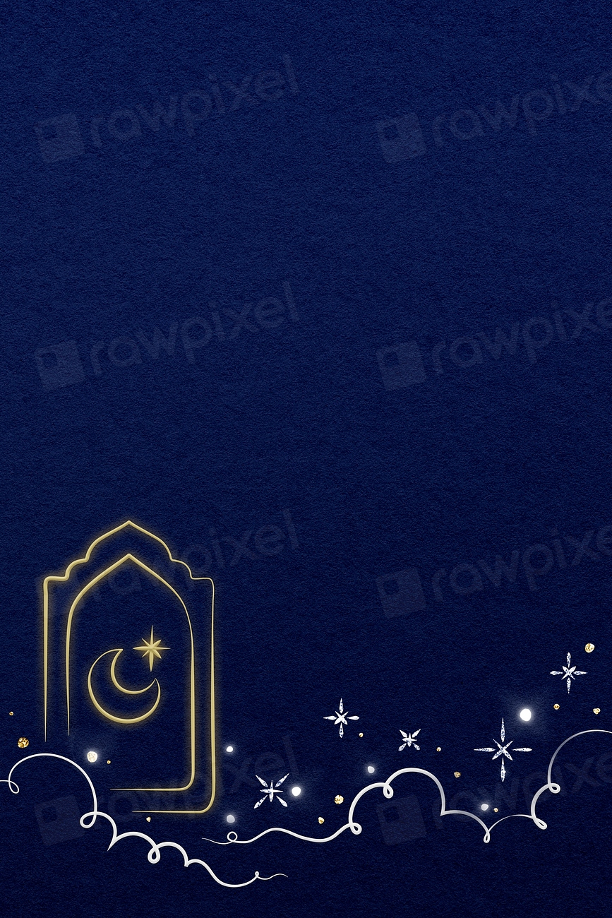 Ramadan blue background psd star | Premium PSD - rawpixel