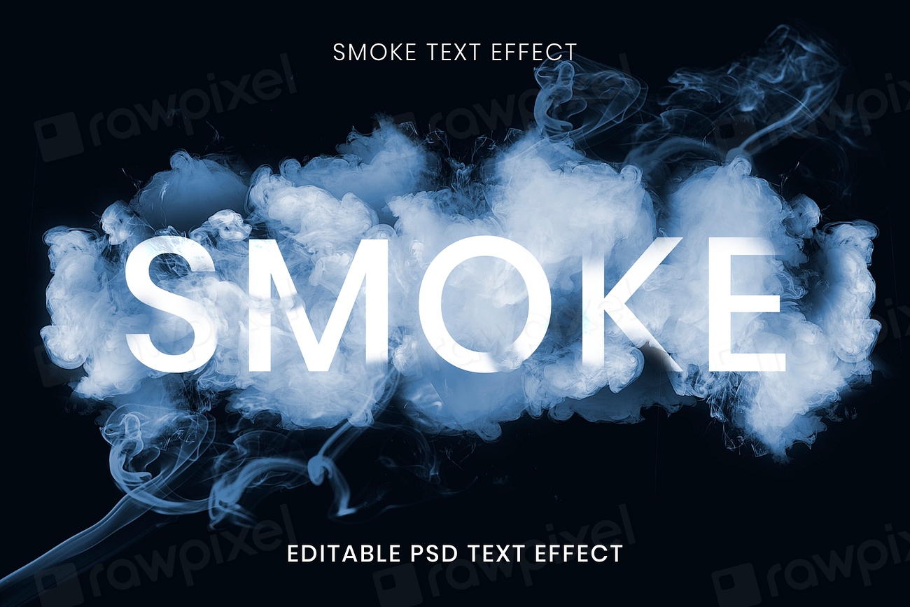 Editable smoke text effect psd | Premium PSD Add-on - rawpixel