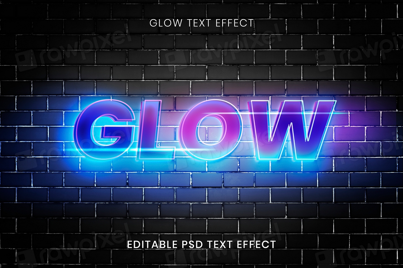 Futuristic glow text effect psd | Premium PSD Add-on - rawpixel