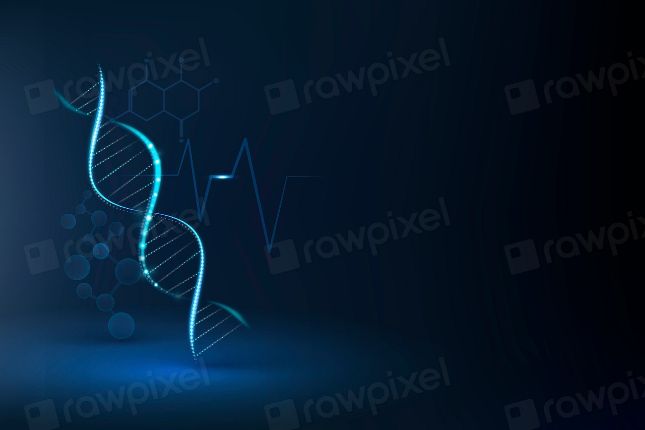 DNA biotechnology science background blue | Premium Photo - rawpixel