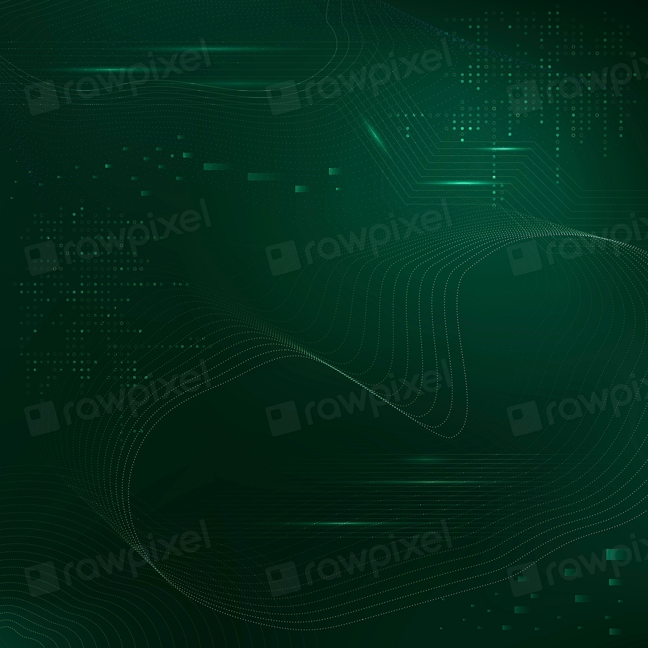 Green futuristic waves background psd | Premium PSD - rawpixel