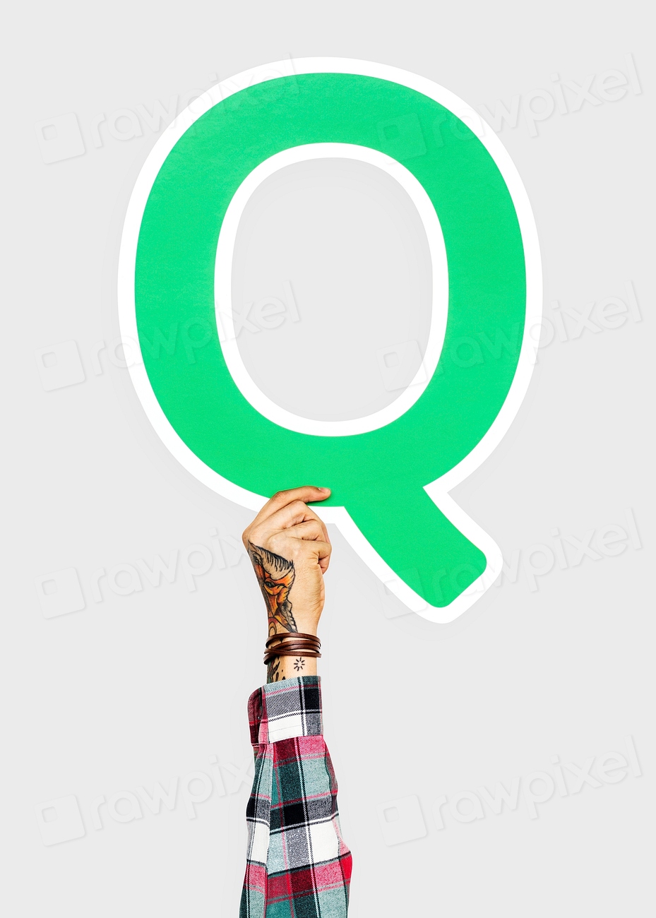 Hand holding letter Q sign | Premium PSD - rawpixel