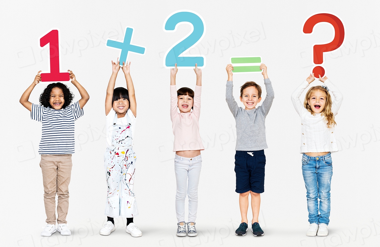 Cheerful diverse kids learning mathematics | Premium PSD - rawpixel