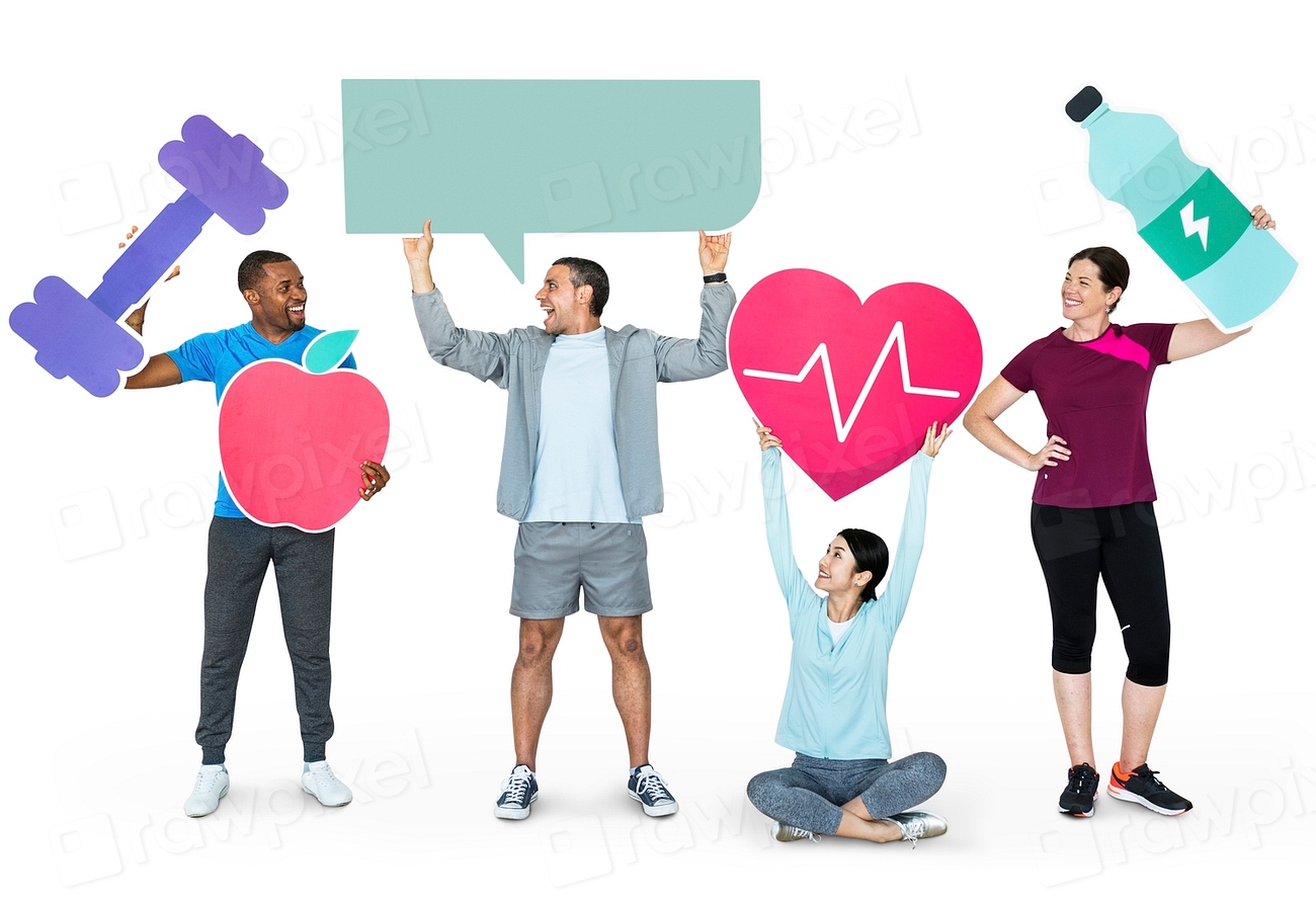 Group diverse people holding health | Premium PSD - rawpixel