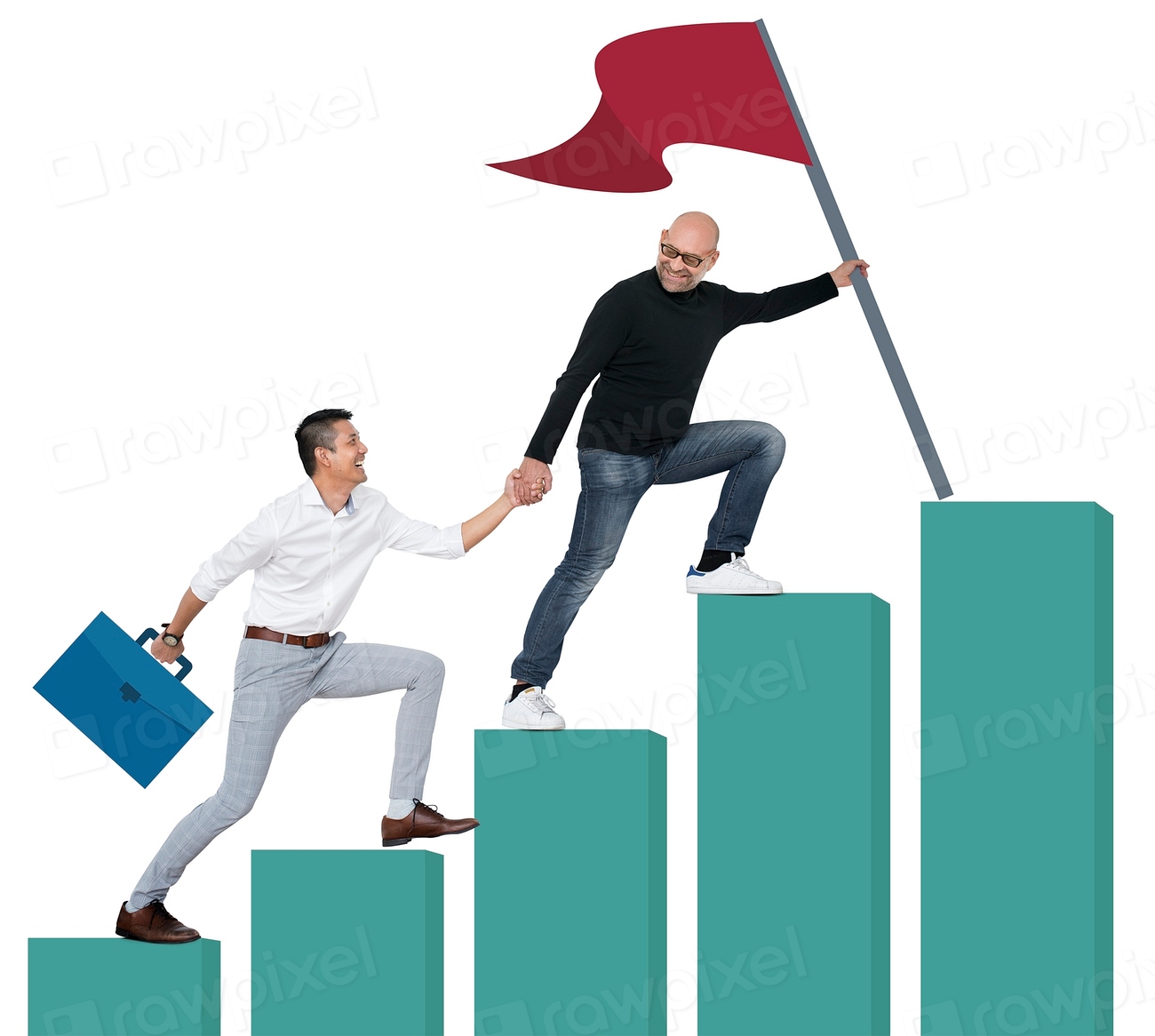 Success through leadership and teamwork | Premium PSD - rawpixel